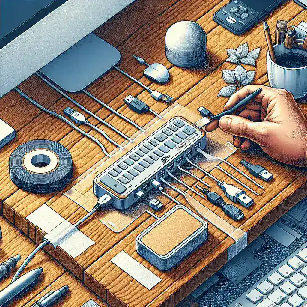 What is the best way to secure a USB hub to my desk or workstation ...